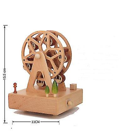 Creative Music Box Wooden Music Box Girls Carousel Children Valentine's ...