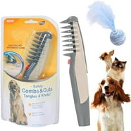 Hertzko Long Rounded Blade Undercoat Dematting Comb for Cats and Dogs ...