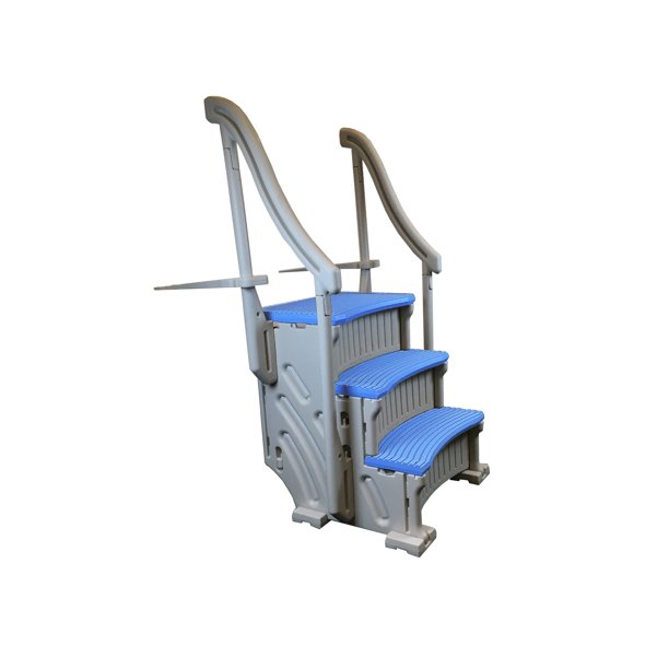 Confer Curve Inground Swimming Pool Steps with Blue Treads - Walmart.com