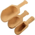 6 Pcs Beech Bath Salt Scoop Kitchen Accesories Wooden Spoon Three Piece ...
