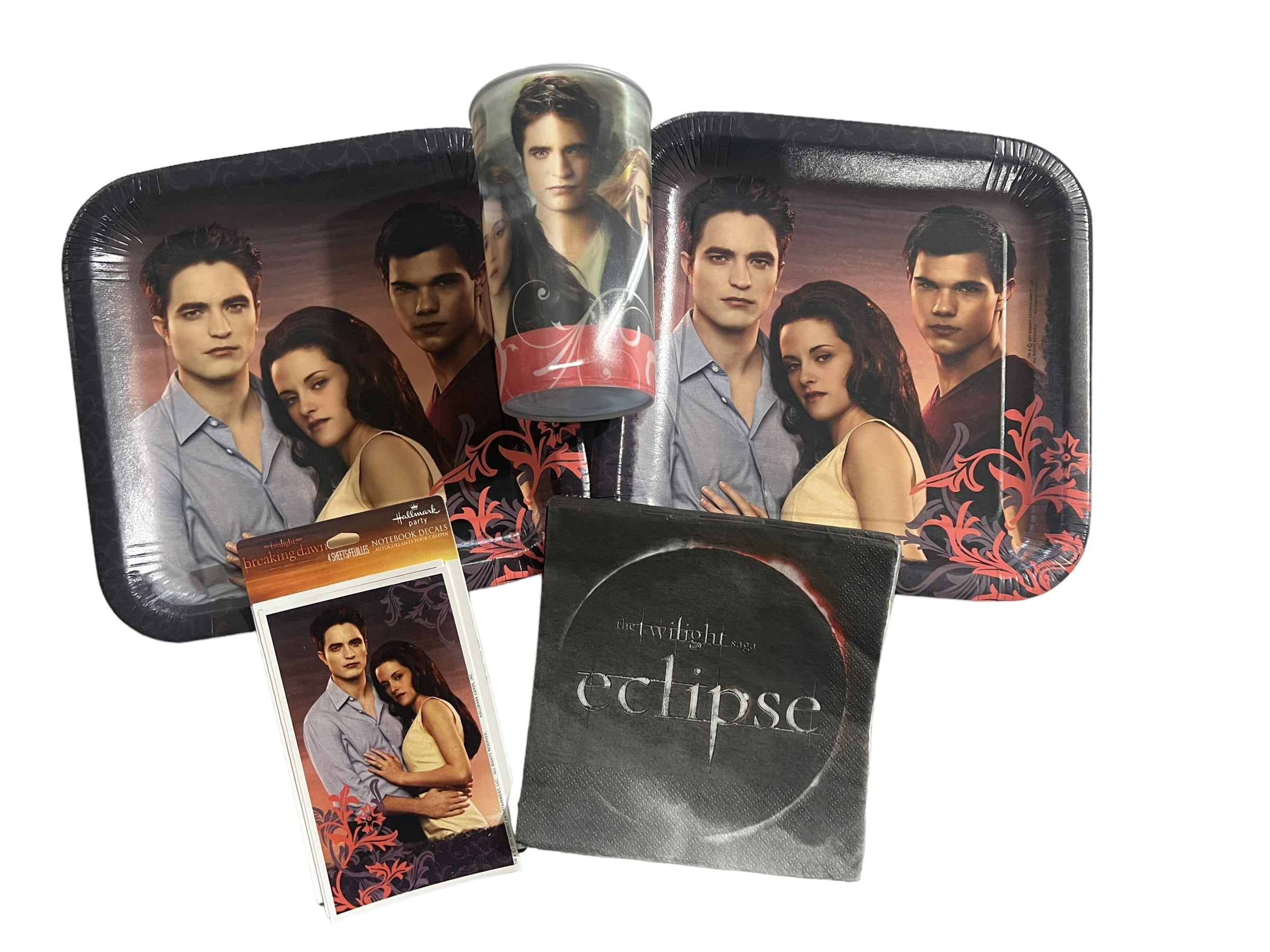 Twilight Saga Bundle with 16 Plates, 16 Napkins, 4 Notebook Decals and ...
