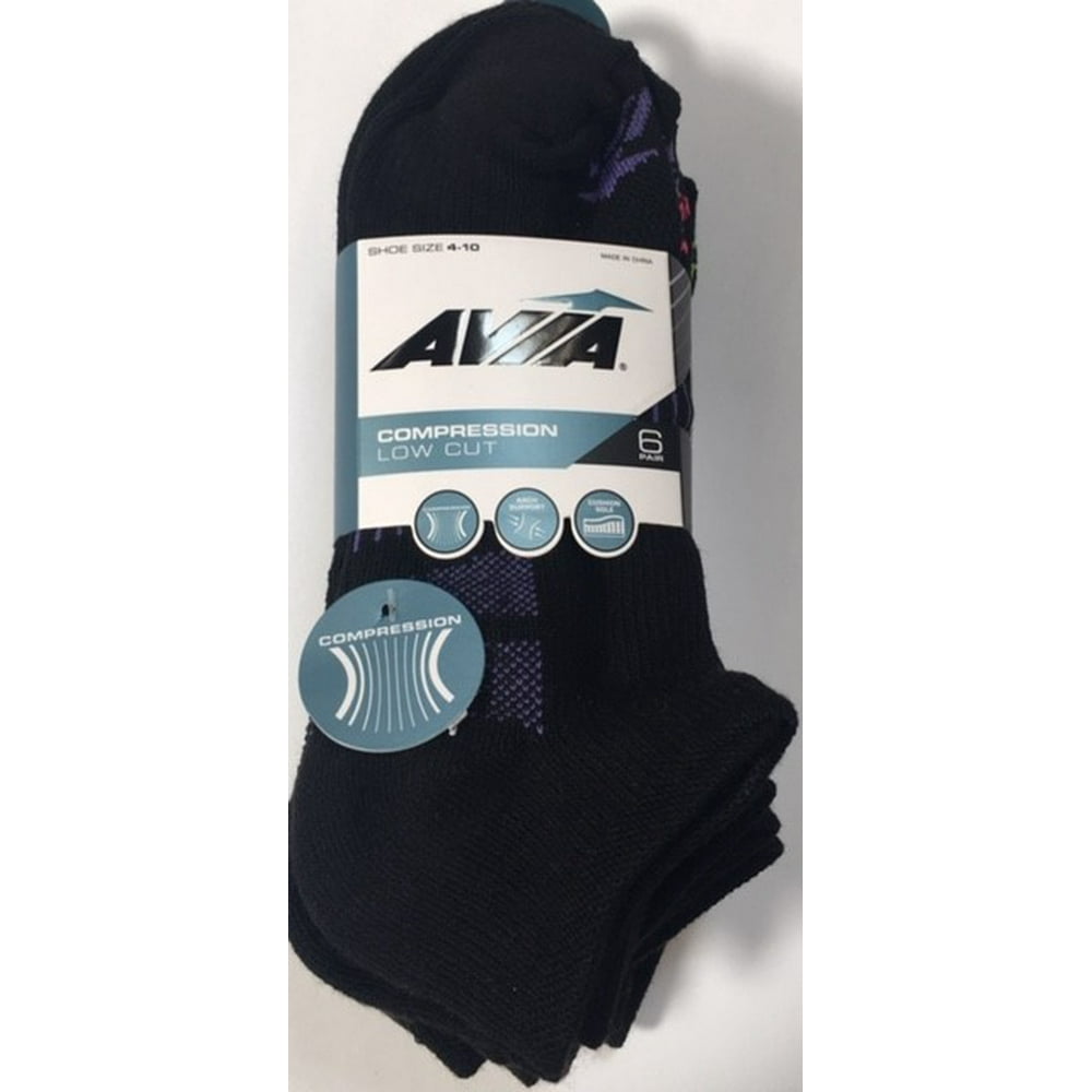 Avia - Ladies Compression Sock, 6 Pack - Walmart.com - Walmart.com