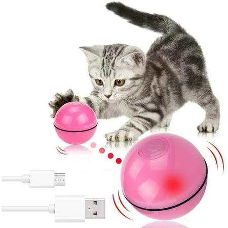 Electric Cat Ball Interactive Toy For Cats Auto Roll Ball With LED ...