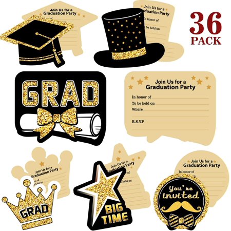 HTAIGUO 36 Graduation Party Invitations with Envelopes and Graduation ...
