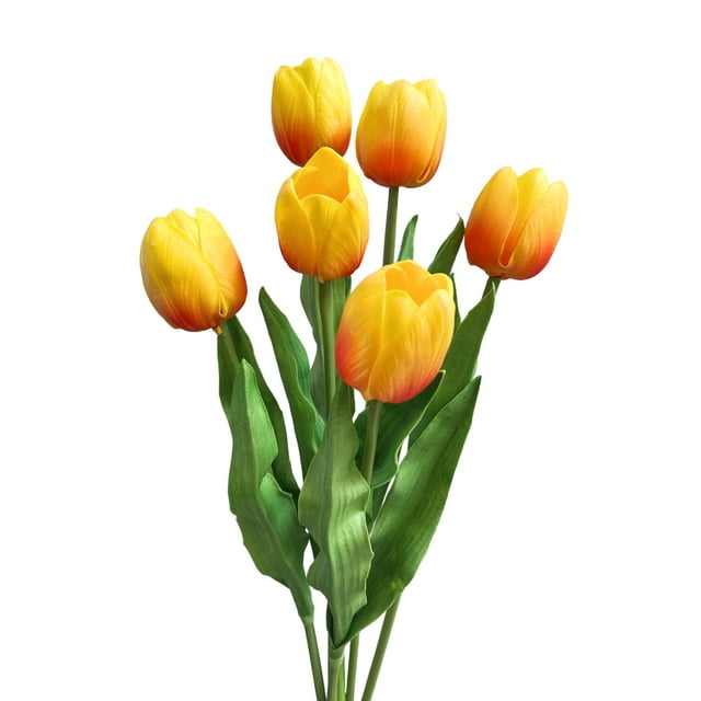 Set of 6 Real Touch Artificial Tulip Stems, 20 inches Tall - Walmart.com