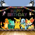 Pokemon Pikachu Cartoon Theme Birthday Flag Background Banner Children ...