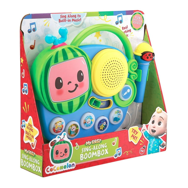 Cocomelon Kids Play & Learning Toy Boombox with Working Mic Cocomelon Kids Play & Learning Toy Boombox with Working Mic