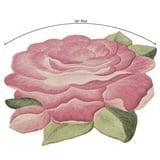 Rose Garden - Flower Shaped Rug - Pink - Handmade - Handcarved Design ...