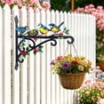 Bird Wall Hanging Planter Bracket, Metal Flower Pot Hanging Basket ...