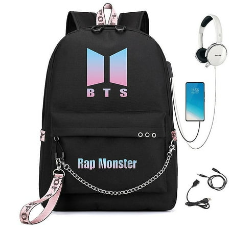 Bts Backpack Cute Usb Charging School Bag | Walmart Canada