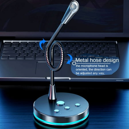 Home Desktop Flexible Gooseneck Computer Microphone PC Laptop Office ...
