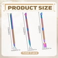 1 Set 3Pcs 3 Style Double Head 430 Stainless Steel Cuticle Pusher Hard ...