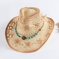 COOLHOOD Openwork Braided Paper Straw Panama Hat Wide Brimmed Sun ...