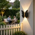 AFACUHX 1PC Modern Solar Butterfly Shape Wall Light IP65 Waterproof ...