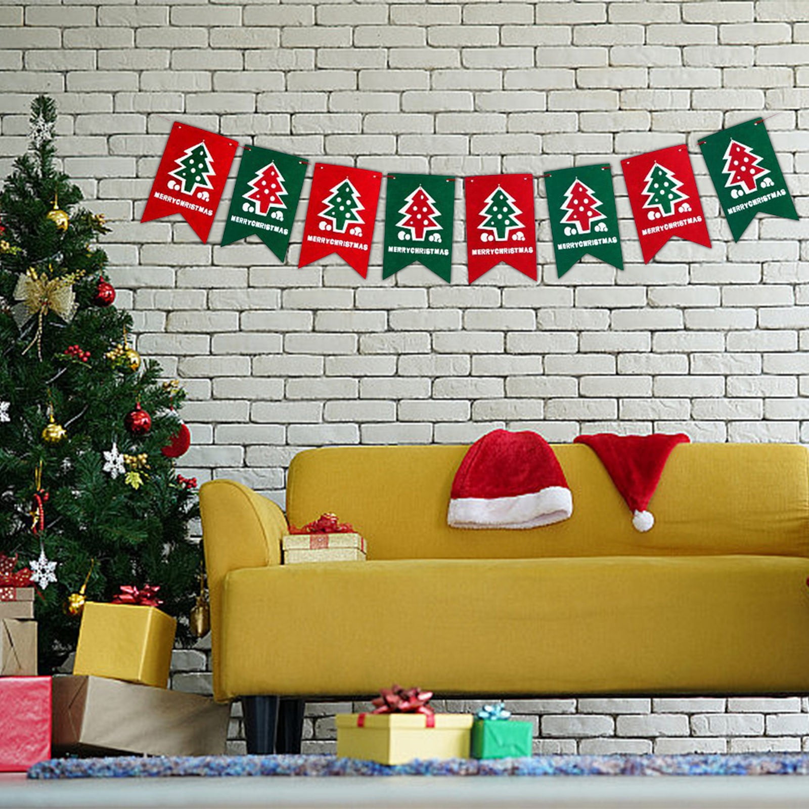 Xihbxyly Juego de Banderines Navideños, Banderines con Letras de ...