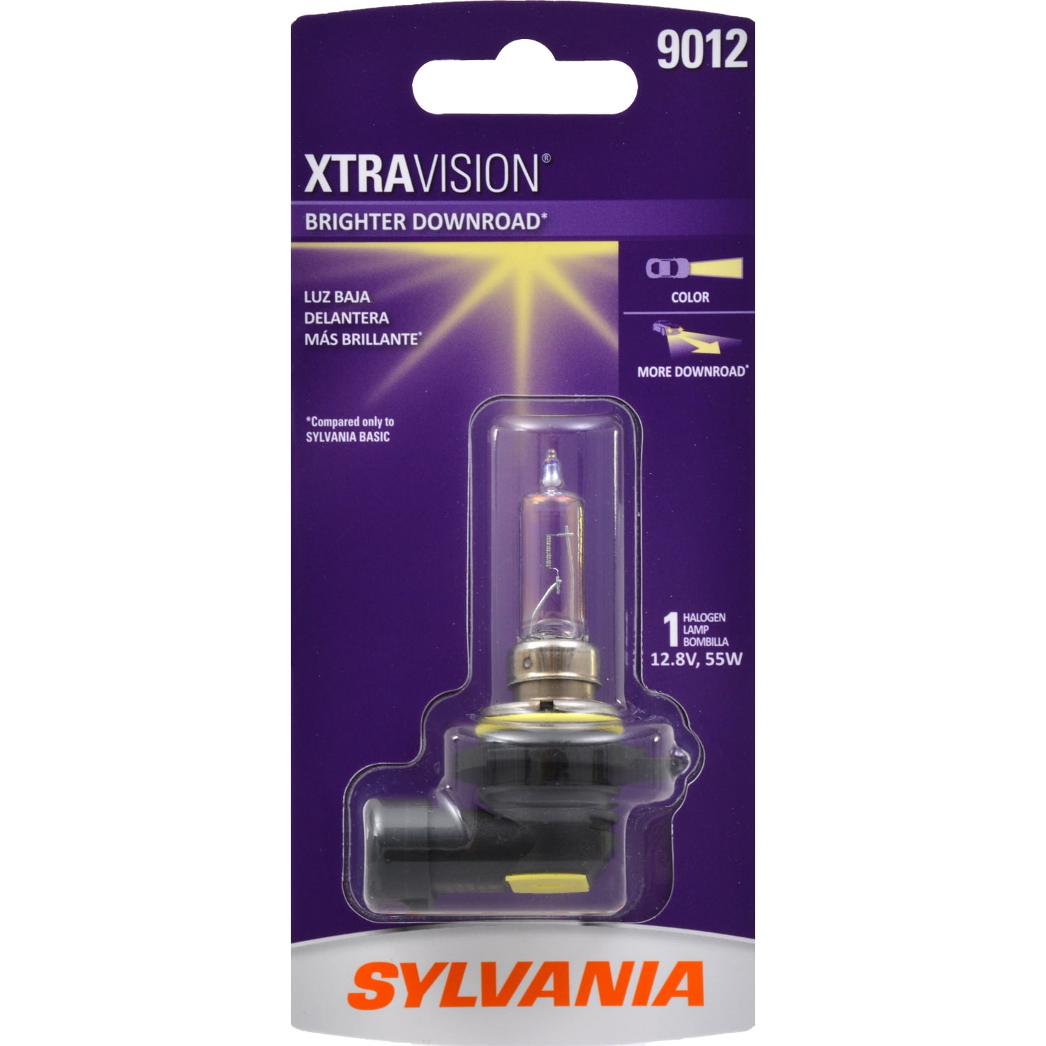SYLVANIA 9012 XtraVision Halogen Headlight Bulb, Pack of 1 - Walmart.com