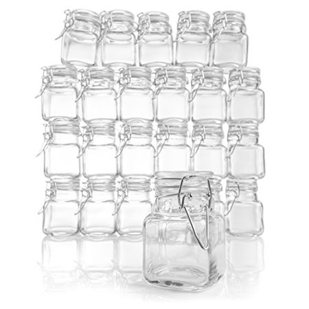 Stock Your Home 3 oz Glass Jar With Snap Lid 48 jars - Walmart.com ...