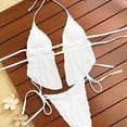 Aobny Backless Swimsuits for Women 2025 Textured Swimsuits Halter ...