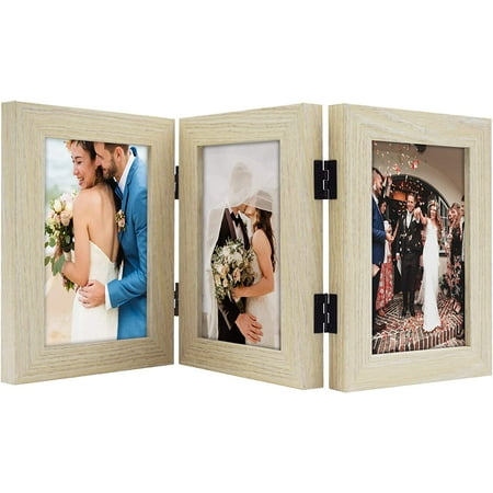 Hersh, 5x7 Three Picture Frame Hinged Photo Frame Folding Wedding ...