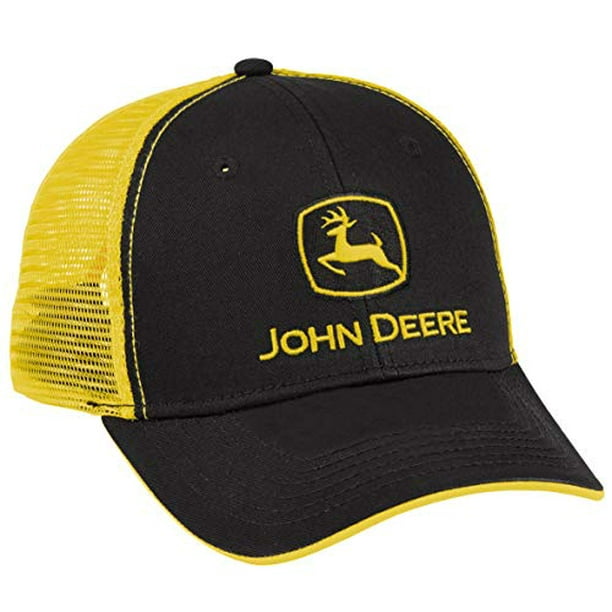 John Deere Authentic Licensed Black and Yellow Mesh Cap - LP69091 ...