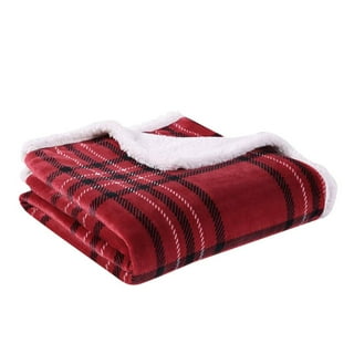 Throw Flannel Printed Ribbed 48X60 Red Plaid - Walmart.com