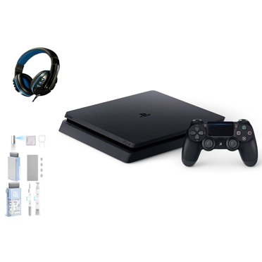 Restored PlayStation 4 1TB Slim Console And Extra Wave Blue Dualshock 4 ...
