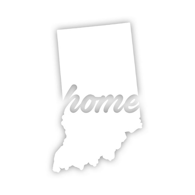 Indiana Home Sticker Decal Die Cut - Self Adhesive Vinyl - Weatherproof ...