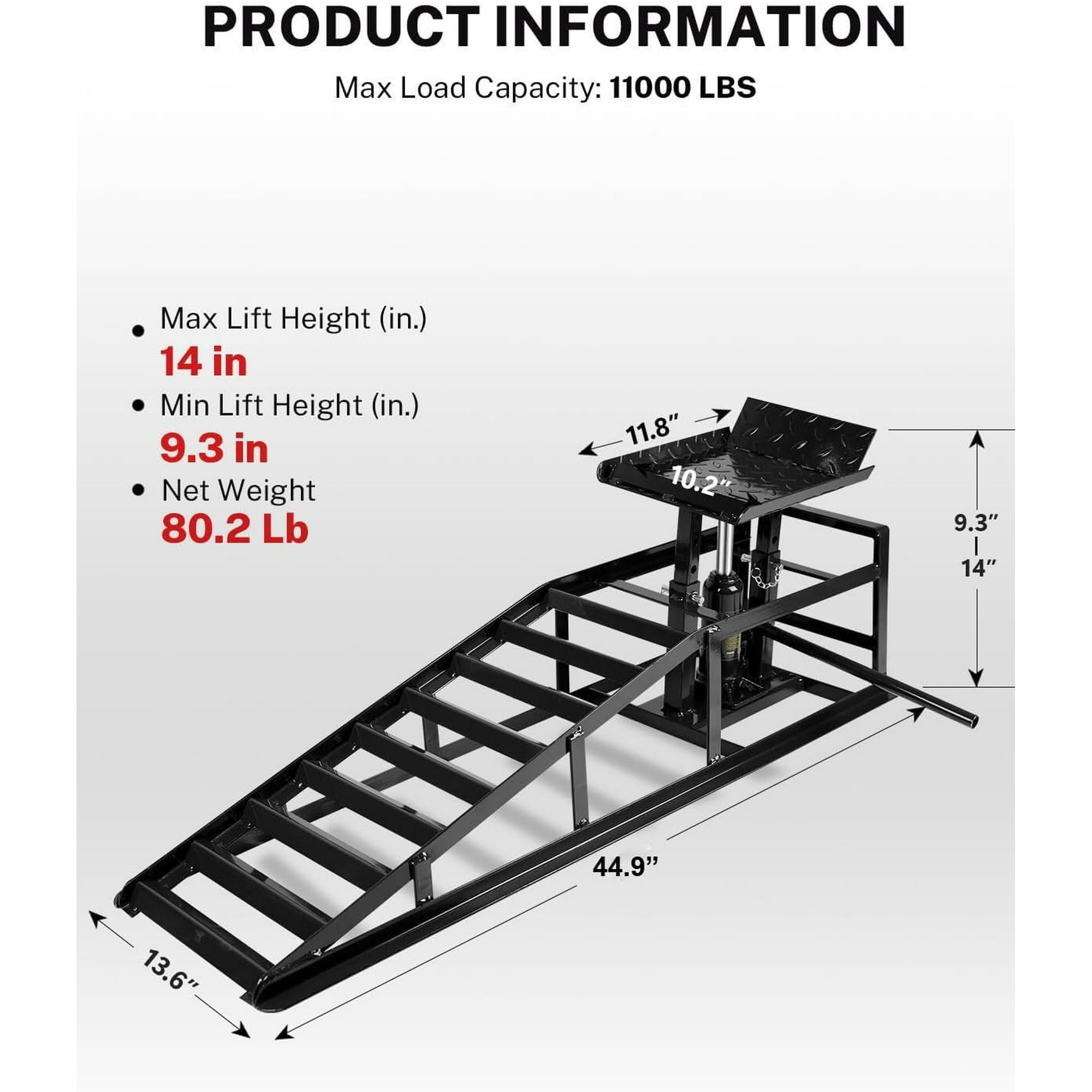 Click here for Ourlova 2pcs 5 Ton 11 000 Lbs Hydraulic Car Ramps... prices
