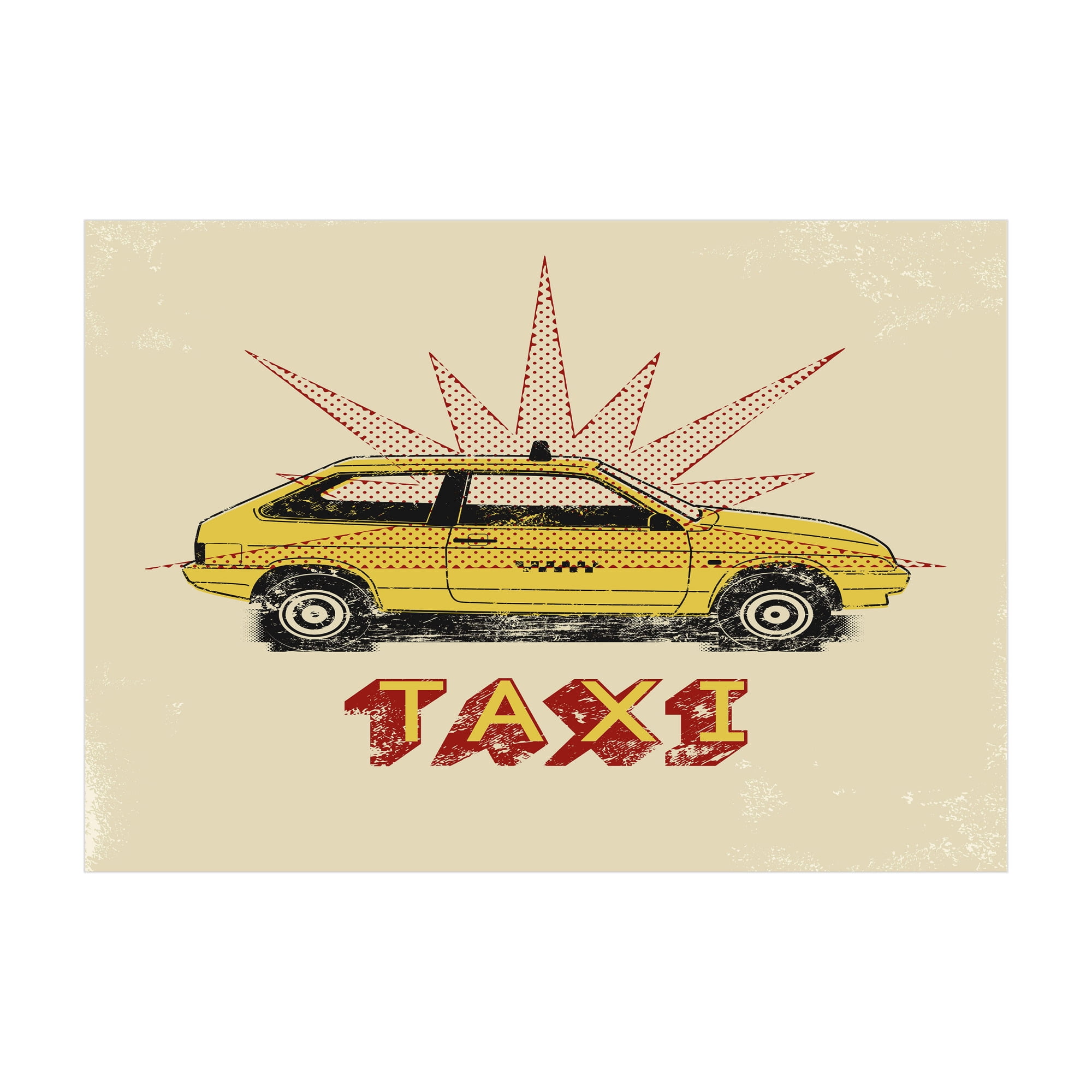 Ambesonne Retro Jigsaw Puzzle, Pop Art Taxi Cab Vintage, Heirloom ...