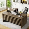 Tribesigns 62.2" Executive Desk with Mobile File Cabinet, L-Shaped ...