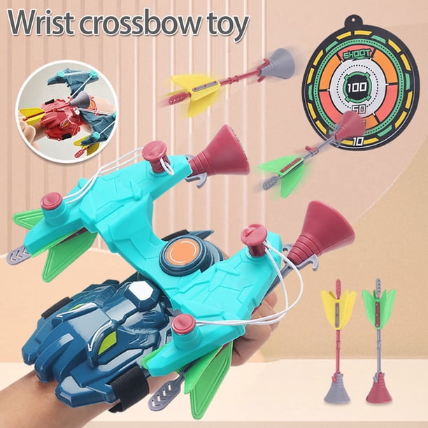 POINTERTECK Wrist Bow Shooting Game Toy with 2 Launchers 1 Aim Board 4 ...