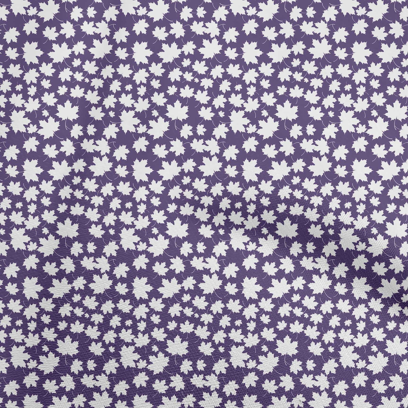 oneOone Viscose Jersey Purple Fabric Asian Leaf Chinar Sewing Material ...