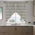 Black Zigzag Line Swag Valances for Windows 2 Pack Chevron Stripe ...