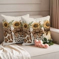Bow Sunflower Outdoor Waterproof Throw Pillow Covers Set of 2, 20"x20 ...