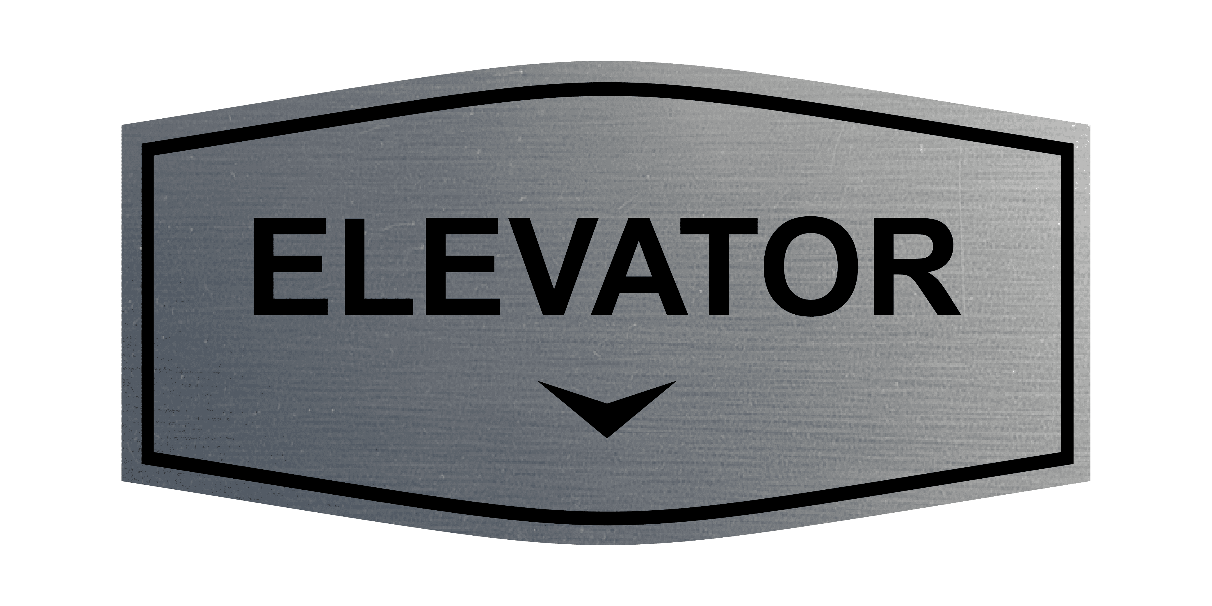 Fancy Elevator Down Arrow Sign (Brushed Silver) - Medium - Walmart.com