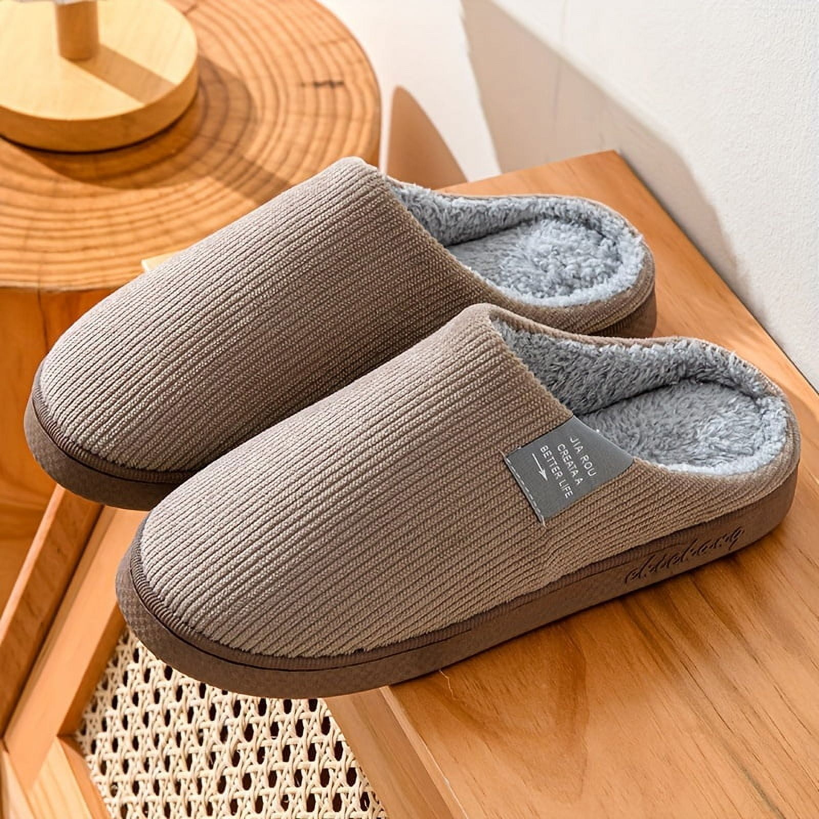 Click here for Snnroo Women‘s Cozy Cotton Slippers Non-Slip Thick... prices