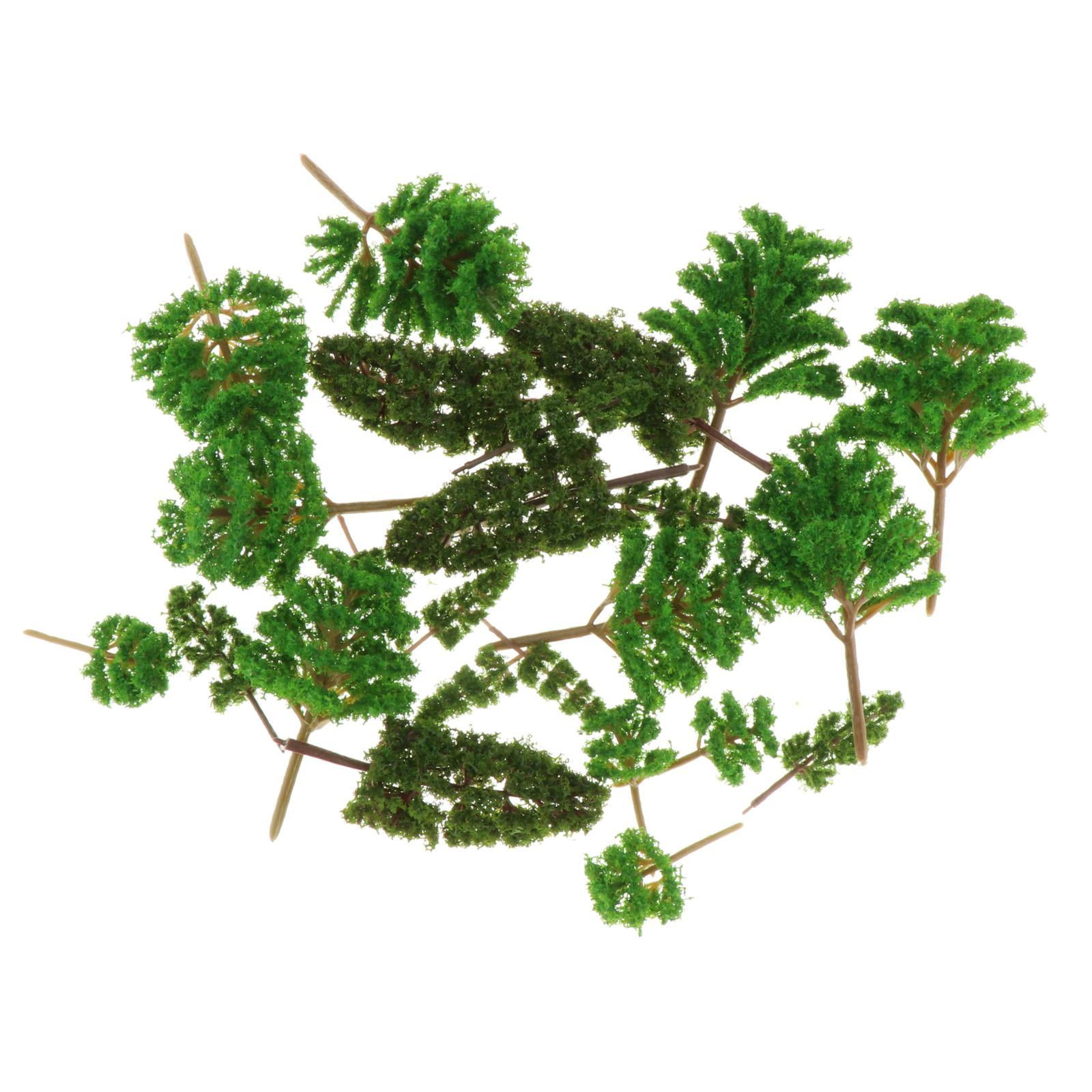 24pcs Mixed Model Trees Miniature Trees, Toy Trees for Model Train ...