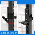 Yes4All 3x3 J-Hook Barbell Power Rack Attachment Pair for Weight Bar ...