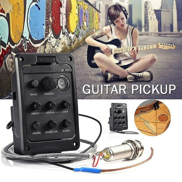 Fishman Eq 301 Acoustic Guitar Pickup Preamp Eq Tuner Piezo Mic Presys Blend - Walmart.ca