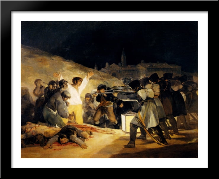 May 3, 1808 36x28 Large Black Wood Framed Print Art by Francisco Goya ...
