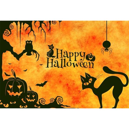 YUSDECOR 7x5ft Halloween Backdrop Cartoon Grimace Pumpkin Photo Shoot ...