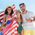 American Flag Usa Patriotic Design Plastic Shutter Glasses Glasses Frame Eyewear For Party Props