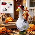 Halloween Decor 2026 Porch Gooses Halloween Clothing DIY Spiderweb Hat ...