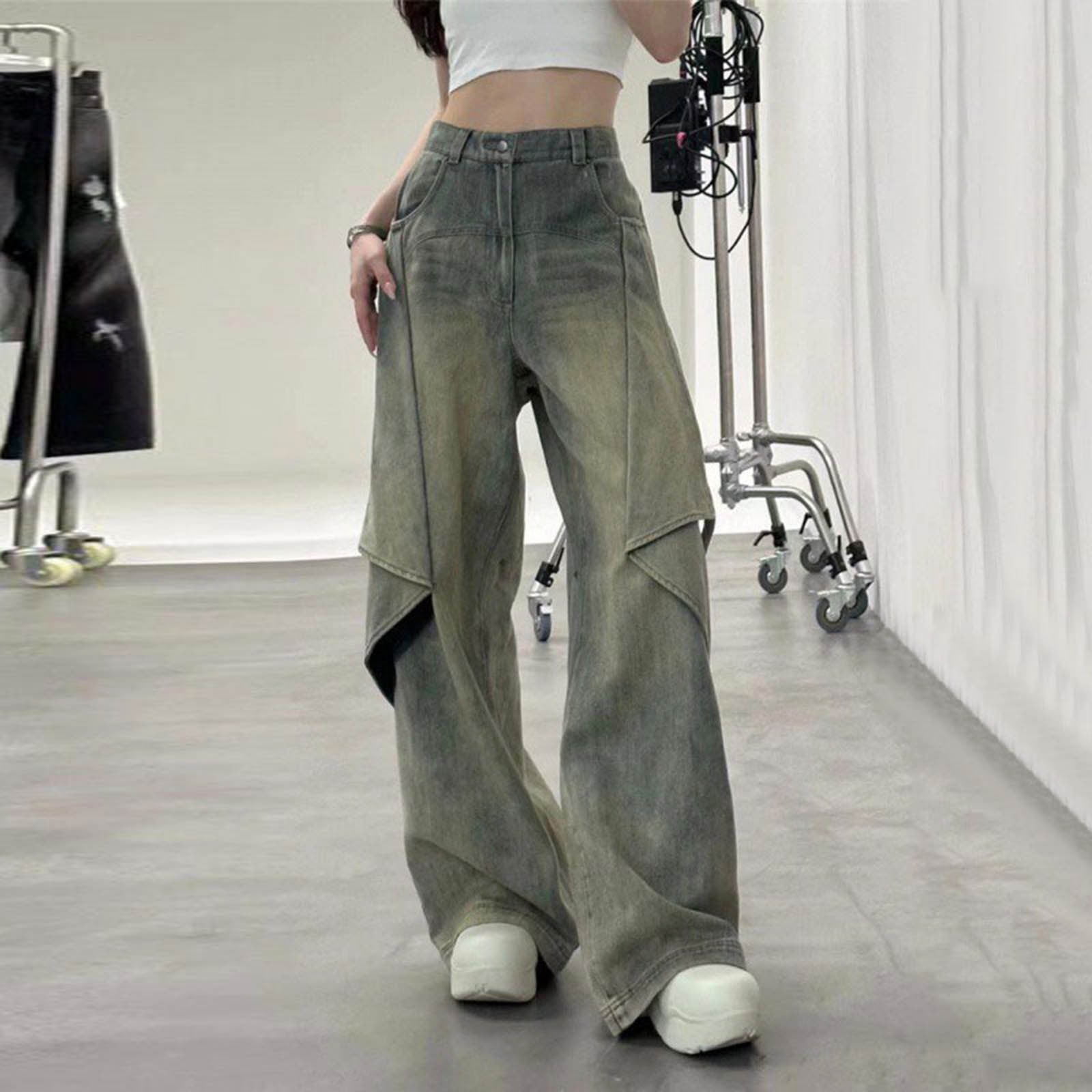 Click here for Tidyack womens High Waist Straight Leg Wide Leg Pa... prices