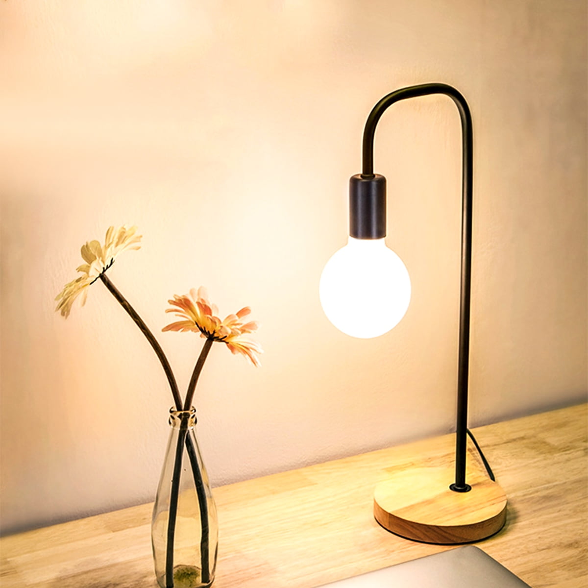 ECSEE Industrial Table Lamps, Vintage Nightstand Lamps , Bedside Lamps ...