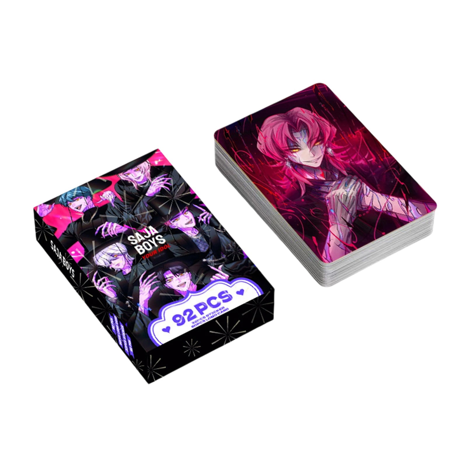 92 PCS Kpop Demon Hunters Photo Cards,Huntrix Holographics Cartoon ...