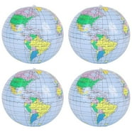 12" Clear Topographic Jumbo Inflatable Globe - Walmart.com