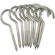 50pcs Cup Hooks Screw-in Wall 1/2 Inch Metal Thread Square Hooks Great ...