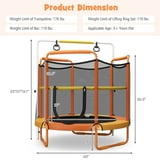 Gymax Indoor Mini Trampoline for Toddlers & Kids, 5FT 3-in-1 Game with ...