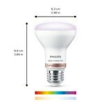 Philips Smart Wi-Fi Connected LED 45-Watt R20 Light Bulb, Frosted Color ...